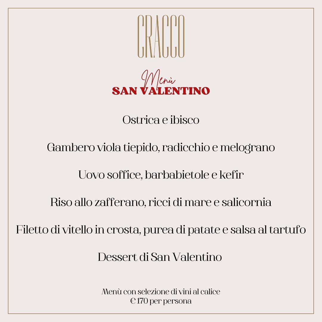 San Valentino, menù della cena da Cracco: quanto costa e cosa si mangia ...